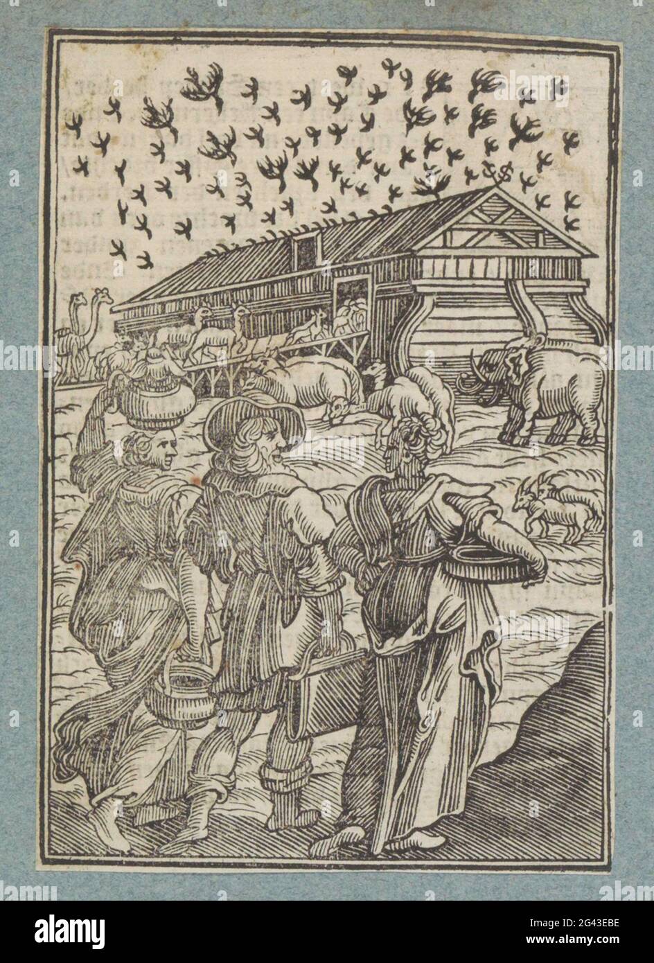Noah, his family and the animals enter the ark. Noah and his family ...