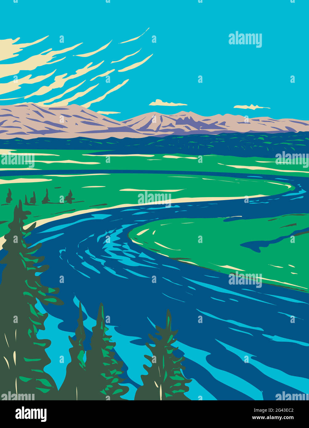 Mountain park on located Stock Vector Images - Alamy