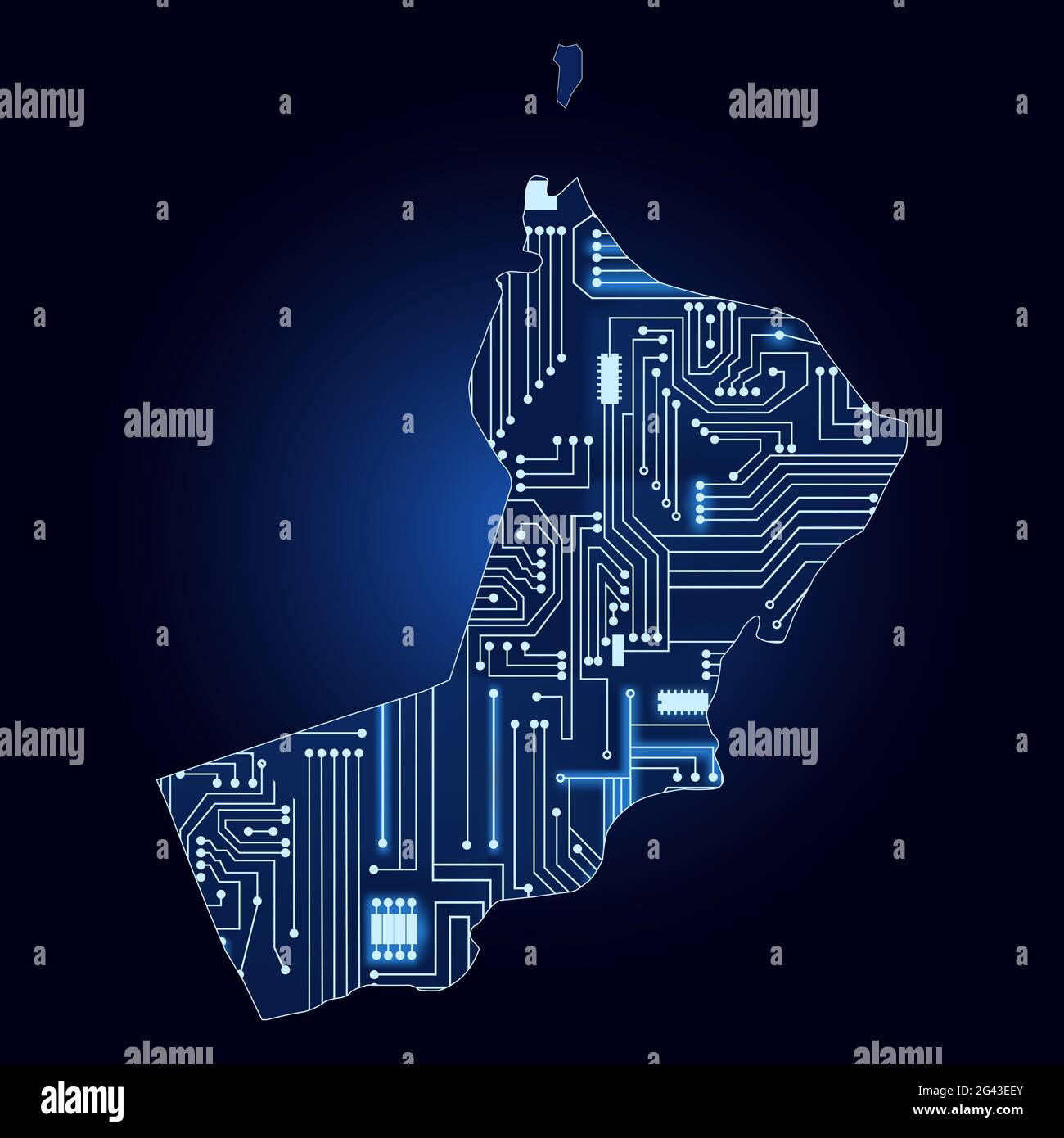 Map of oman hi-res stock photography and images - Alamy