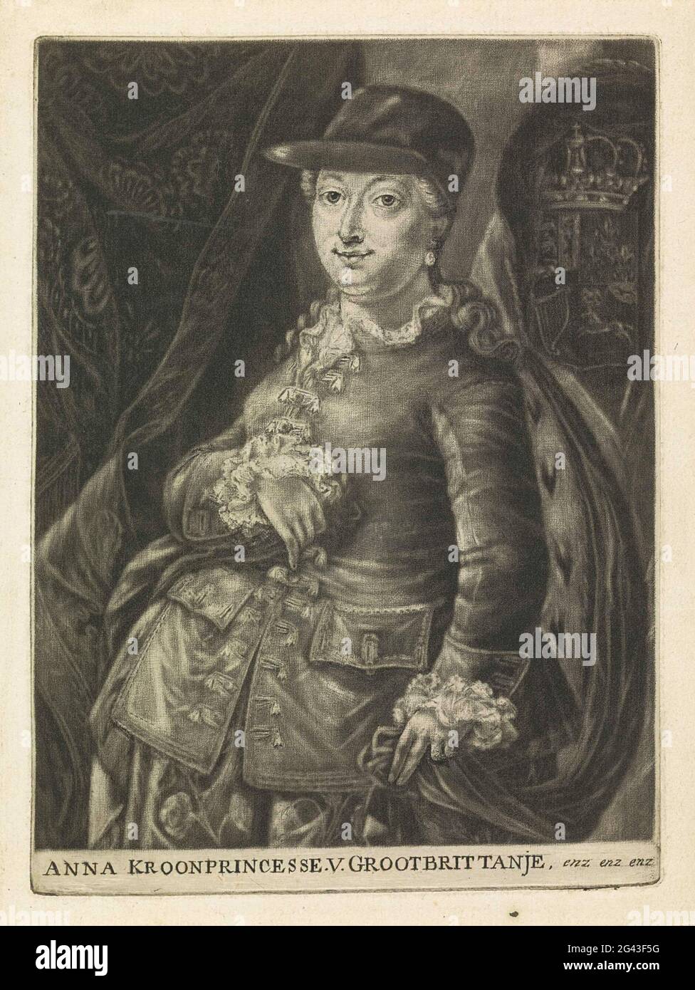 Portrait of Hanover Anna. Portrait of Anna. In the undermaster her name ...