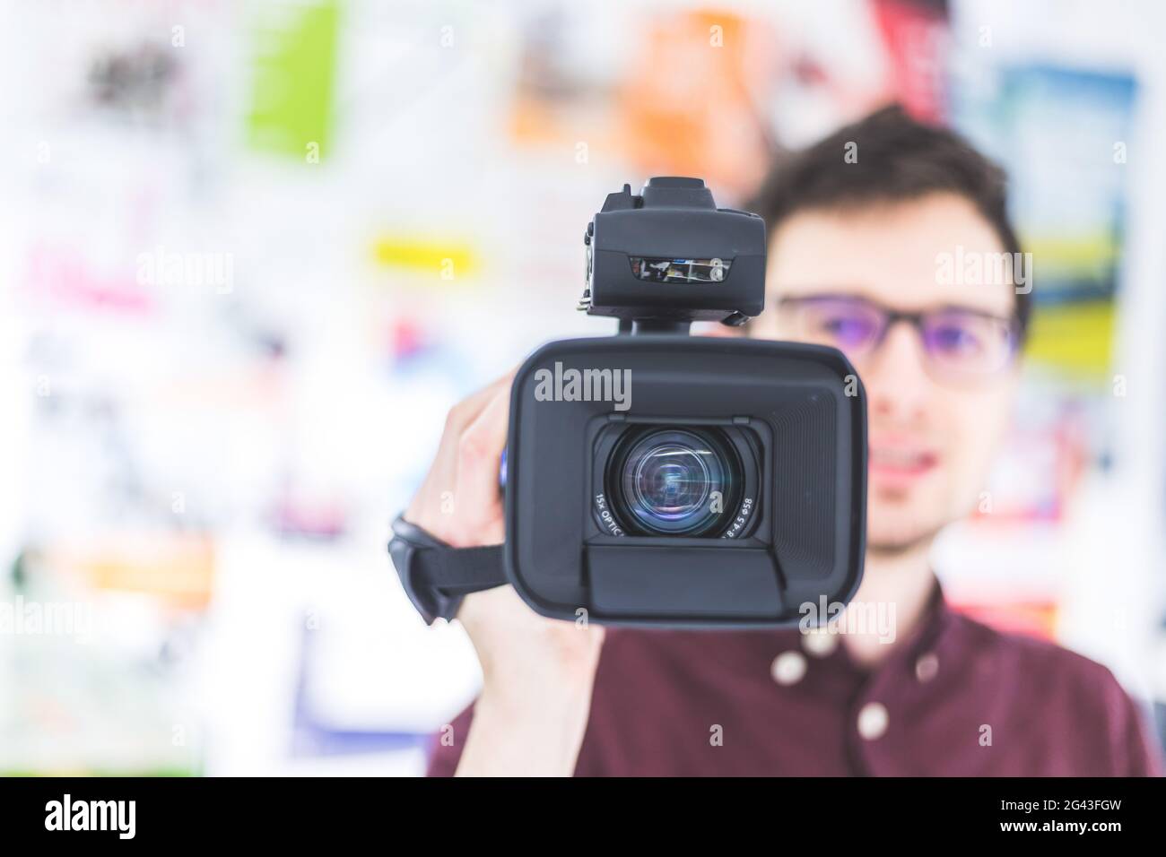 Professional digital camcorder filmmaker hi-res stock photography and ...