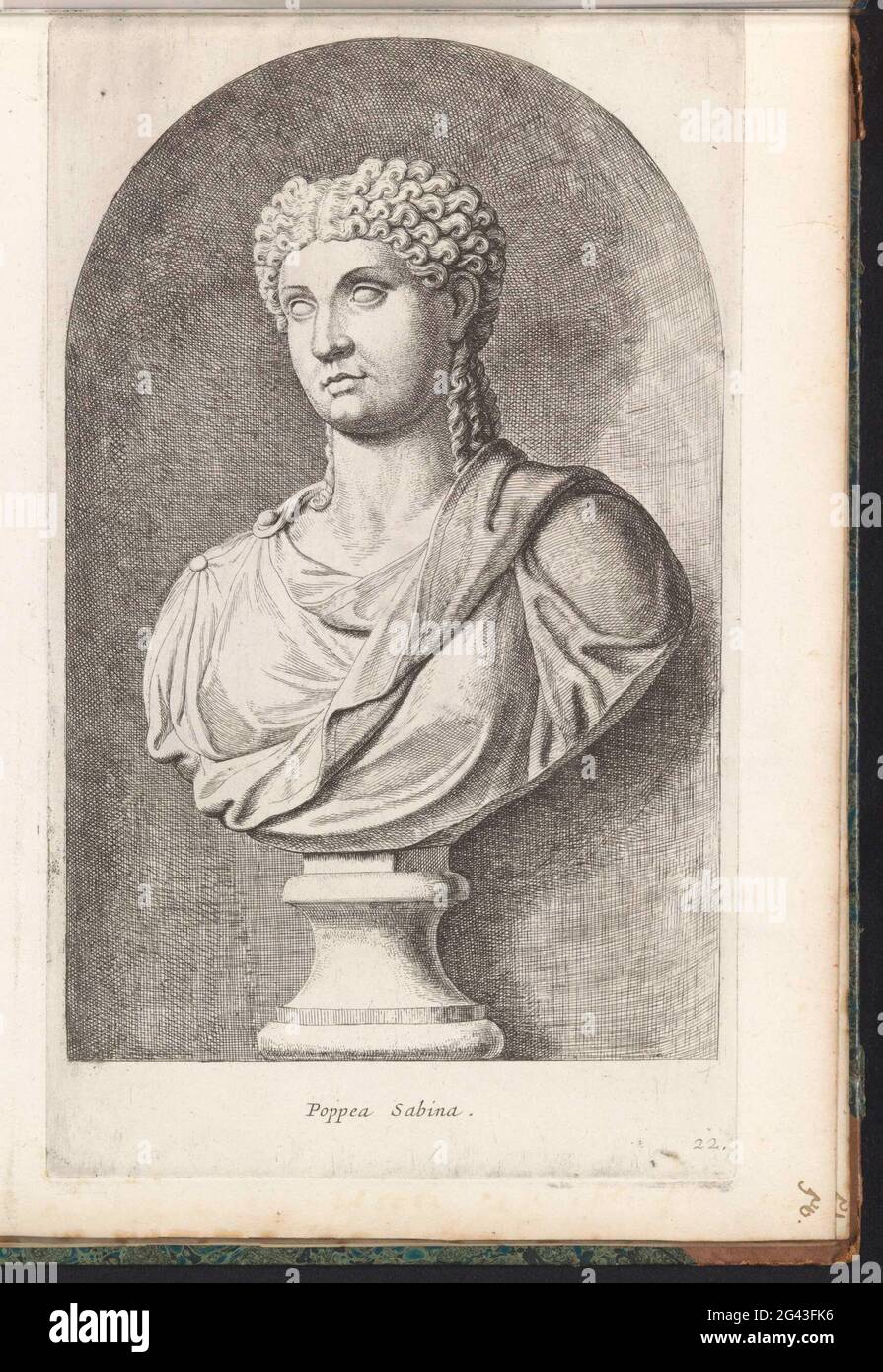 Bust of Poppaea Sabina; Poppea Sabina. Classic bust of a woman with ...