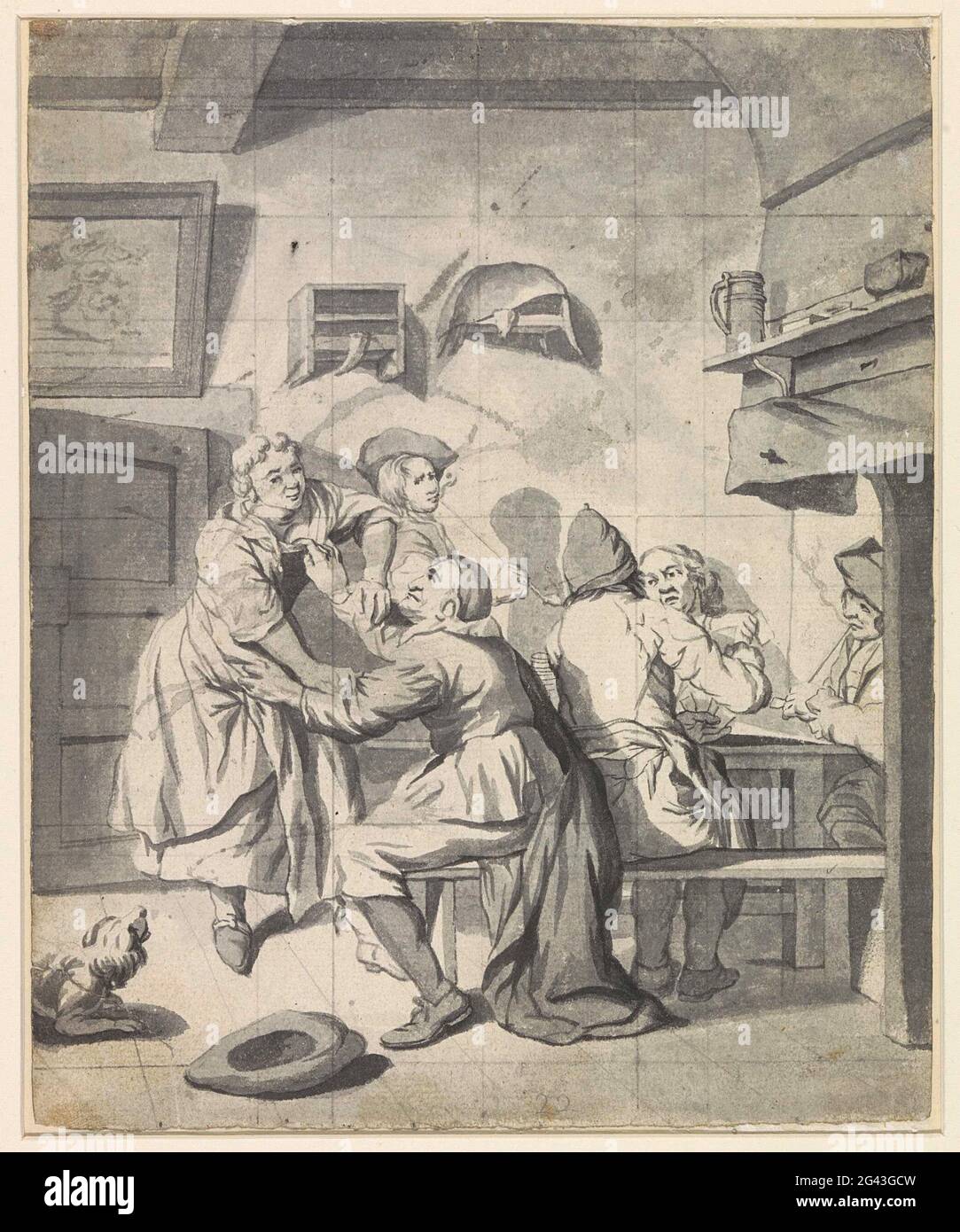 Inn Interior. Design for a painting Stock Photo - Alamy