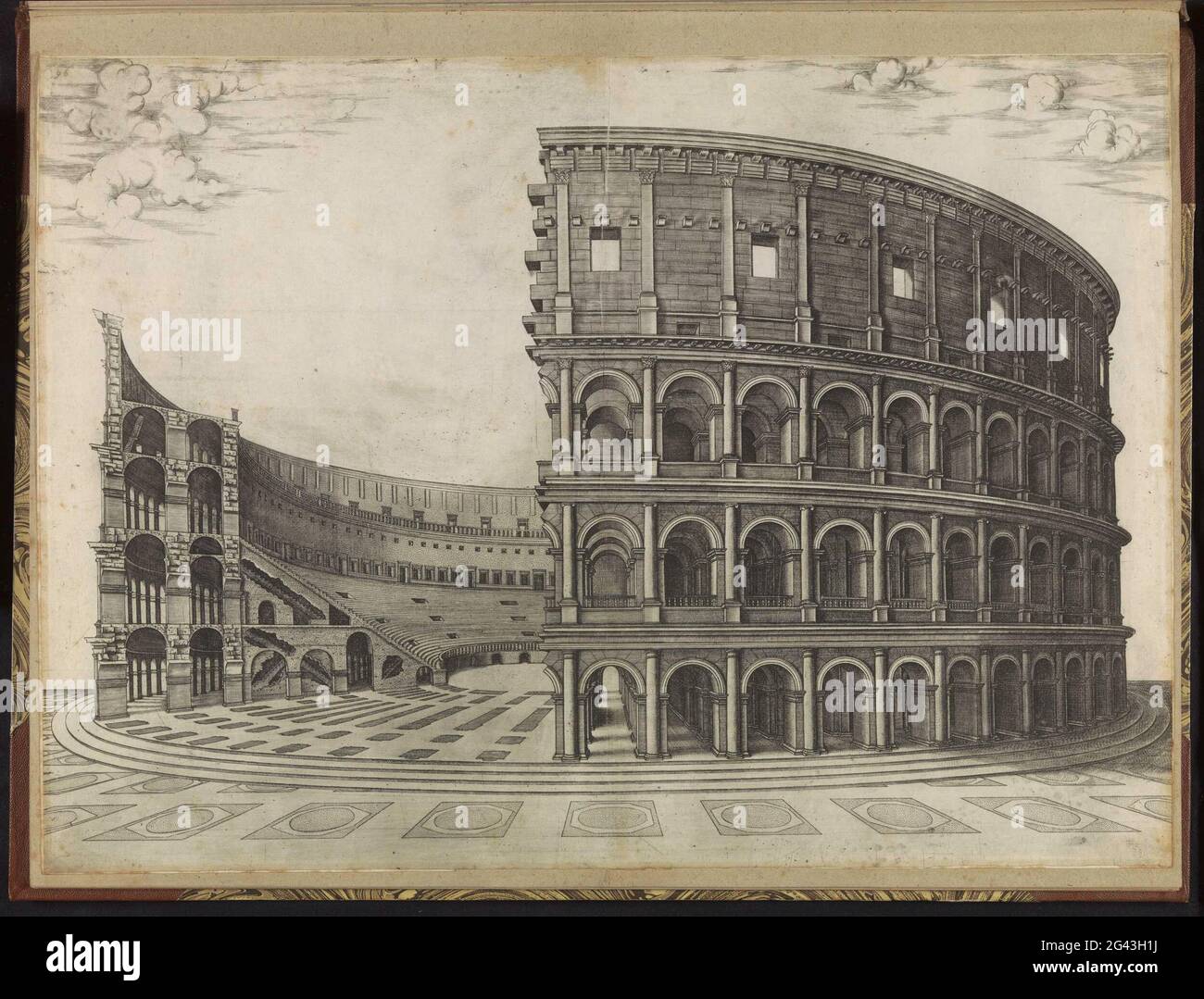 Colosseum in Rome; Speculum Romanae Magnificentiae. The print is part ...