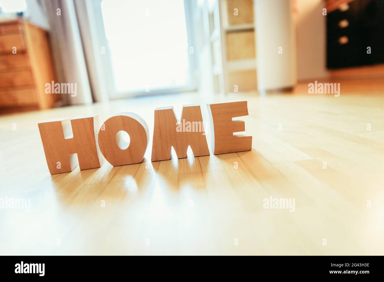 New Home: HOME Letters on the floor Stock Photo - Alamy