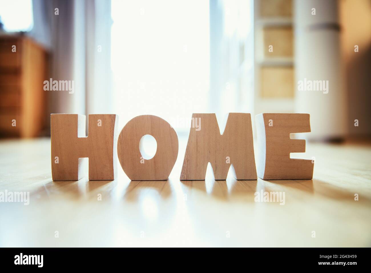 New Home: HOME Letters on the floor Stock Photo - Alamy