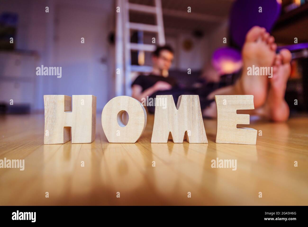 New Home: HOME Letters on the floor Stock Photo - Alamy