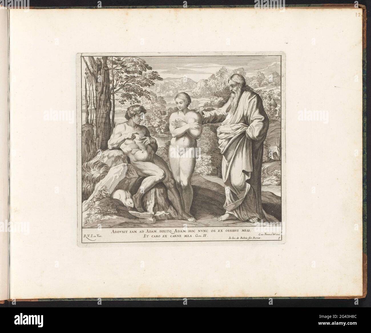 God creates Adam and Eva; Paintings in the Loggia of Rafael; Imagins ...