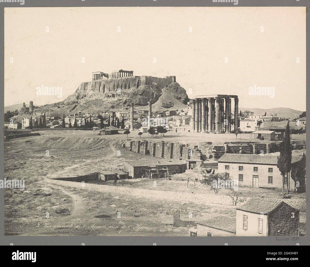 View of the Acropolis in Athens from the Ilisos; Vue générale de l ...