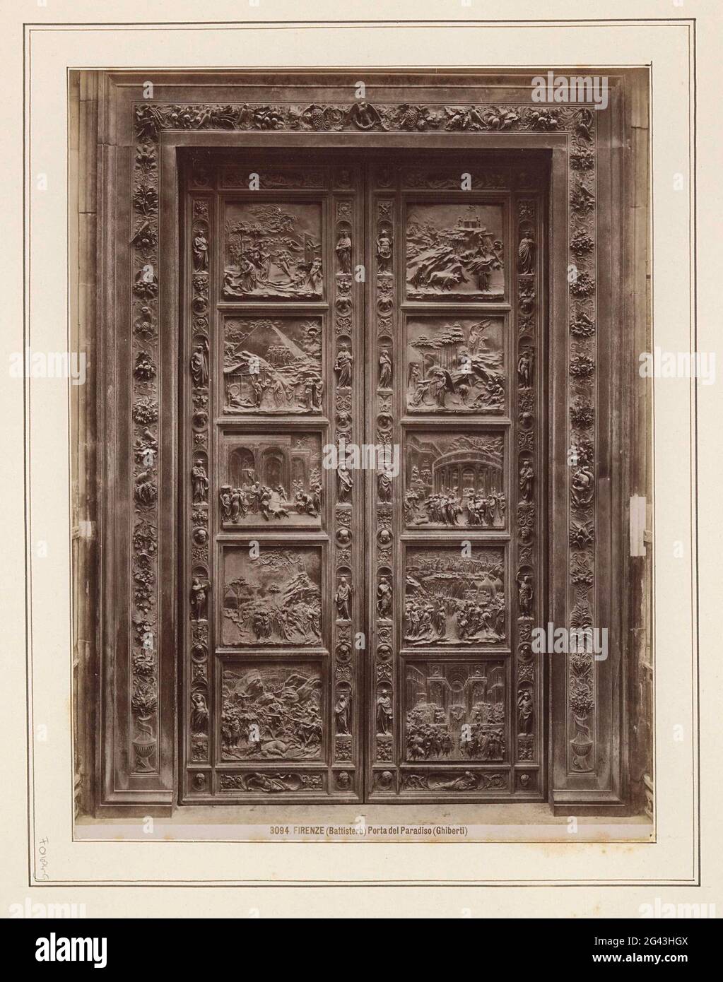 Porta del Paradiso (paradise doors) of the Baptisterium of the Florence ...