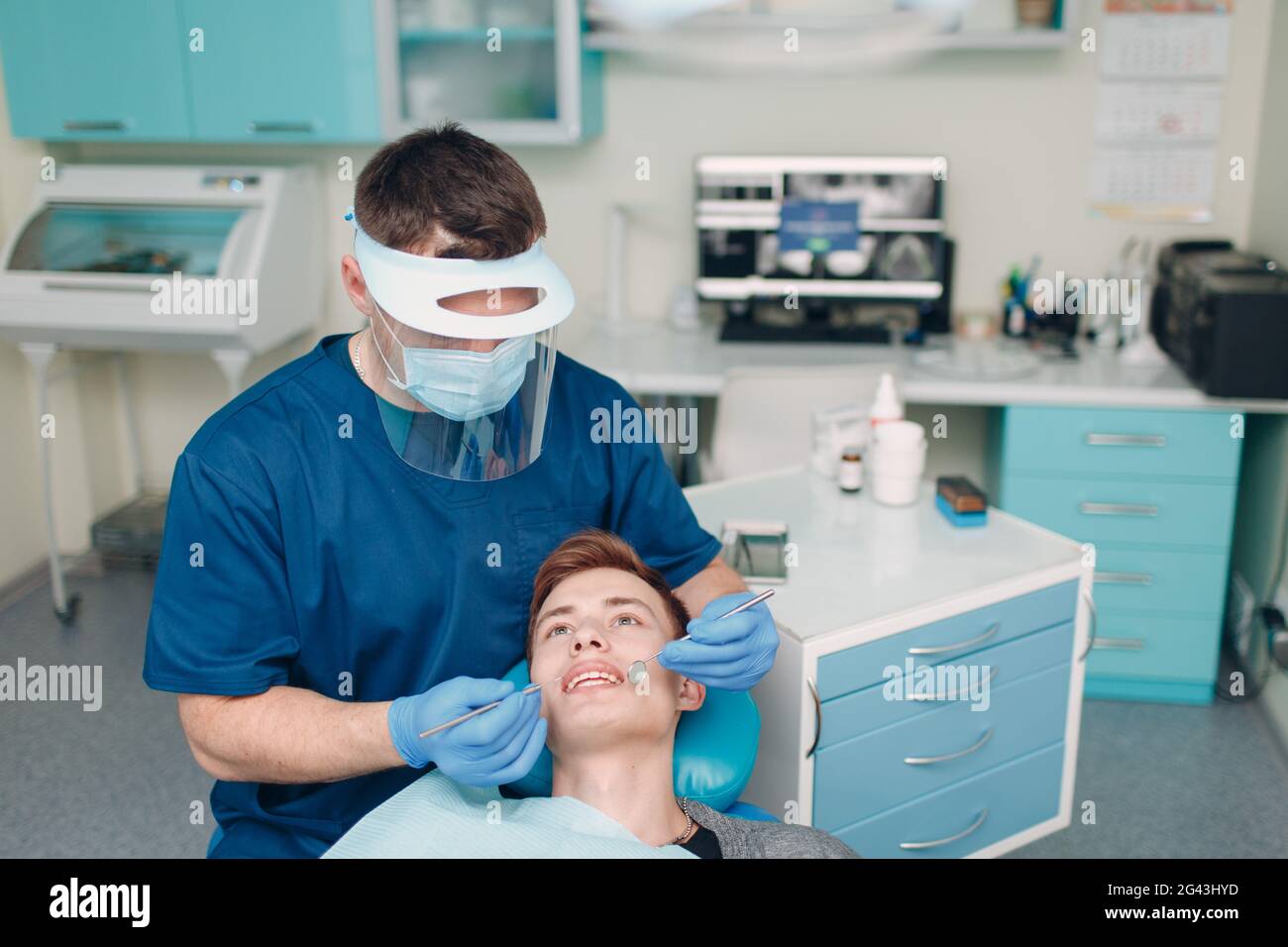 Dentistry. Dental clinic. Doctor and patient. Teeth health Stock Photo ...
