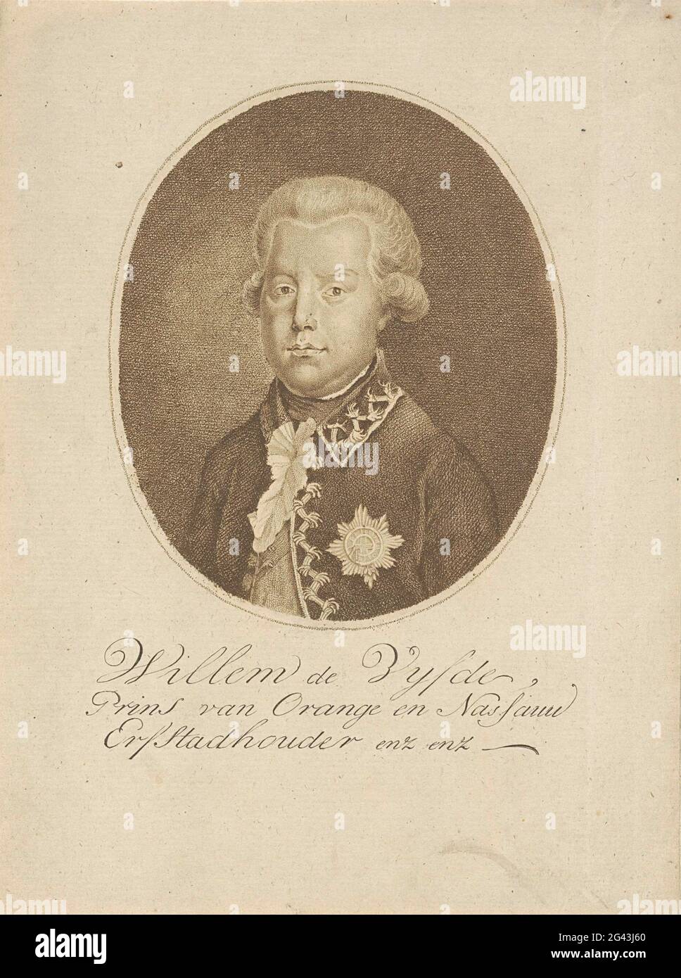 Portrait of Willem V, Prince of Orange-Nassau. Portrait of Willem V in ...