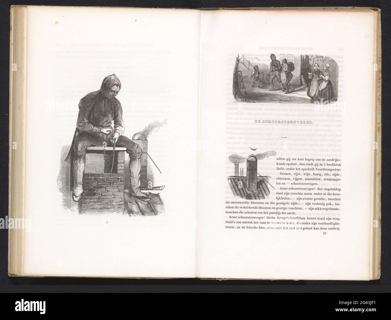 The chimney sweep, 1840-1841. The chimney sweep. Man sitting on a ...