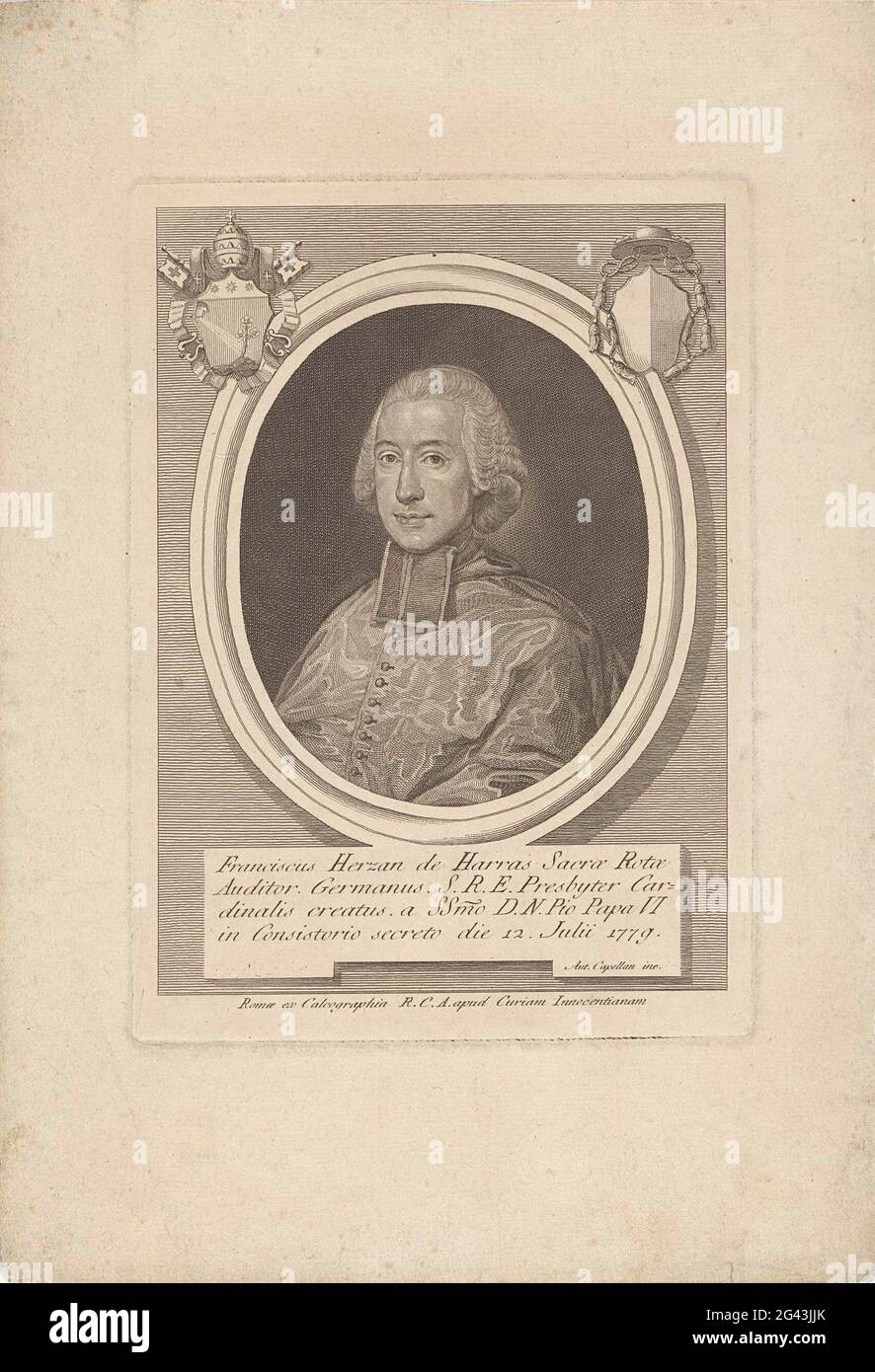 Portrait of Cardinal František de Paula Hrzán Z Harasova; Portraits of ...