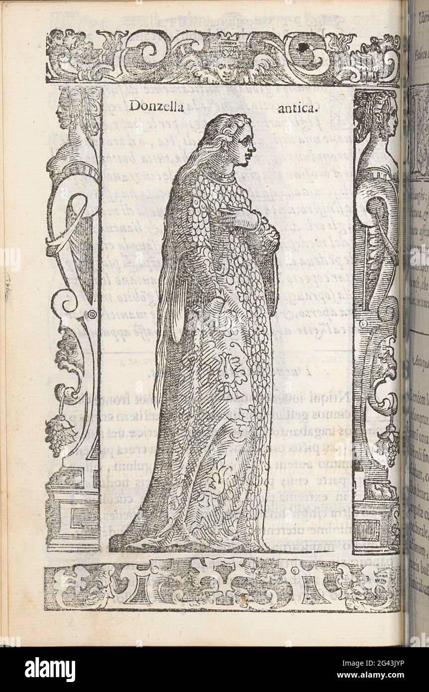 Ancient damsel; Ancient habits, modern and world around the world Stock ...