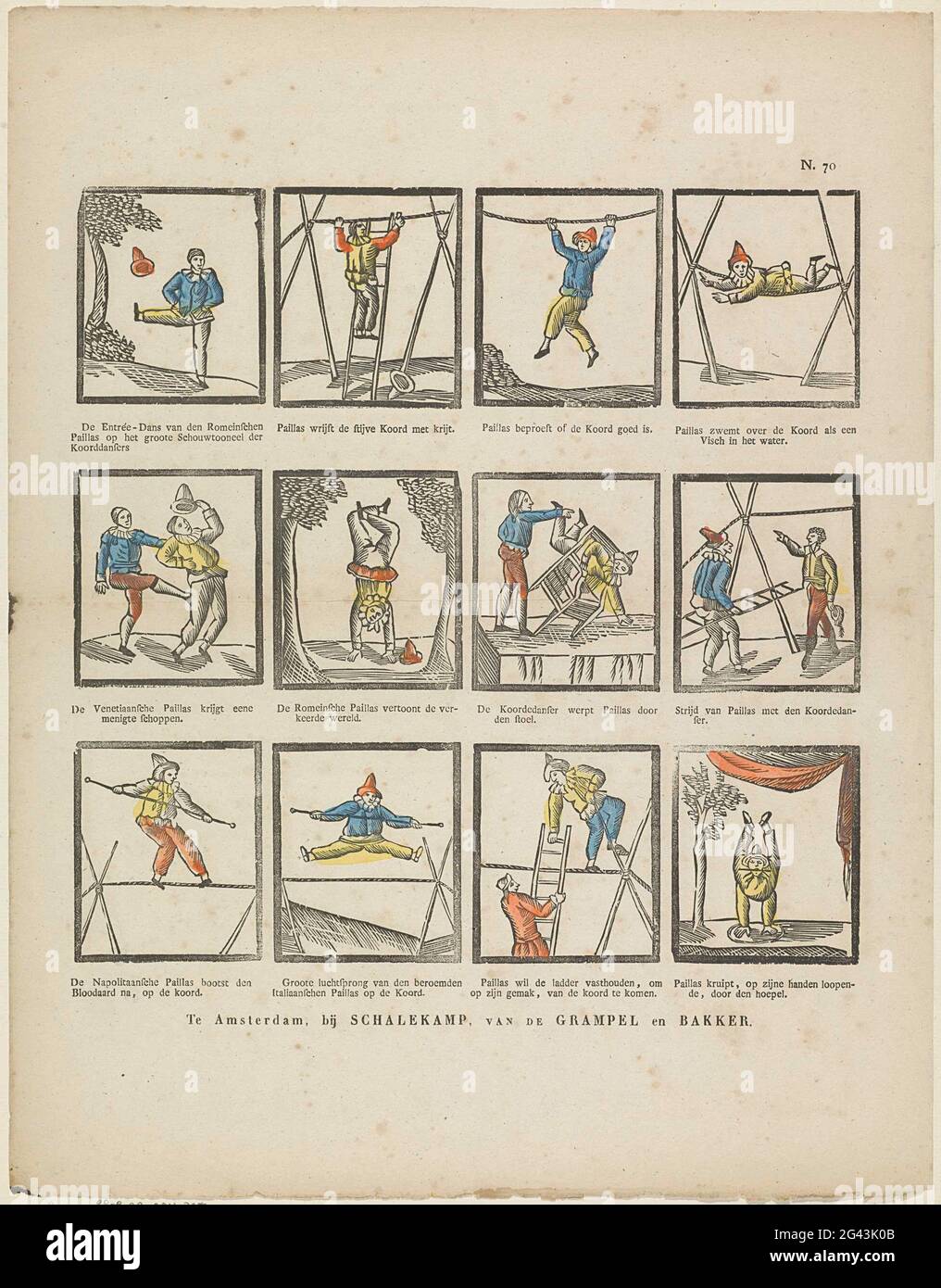 Paljas. Sheet with 12 performances about the life of clown paljas ...