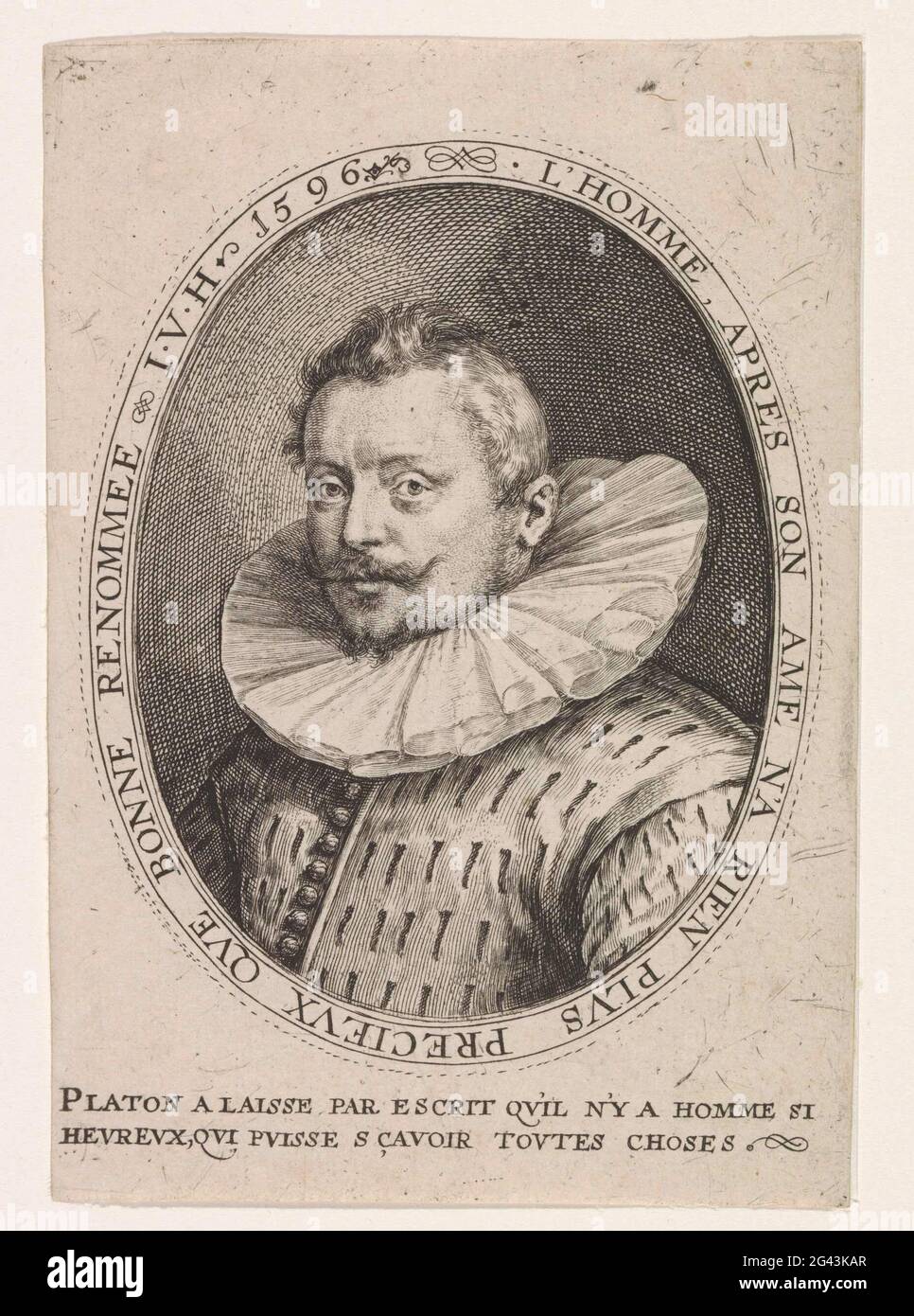 Portrait of Jan van Hout. Portrait of the Leiden poet and writer Jan ...
