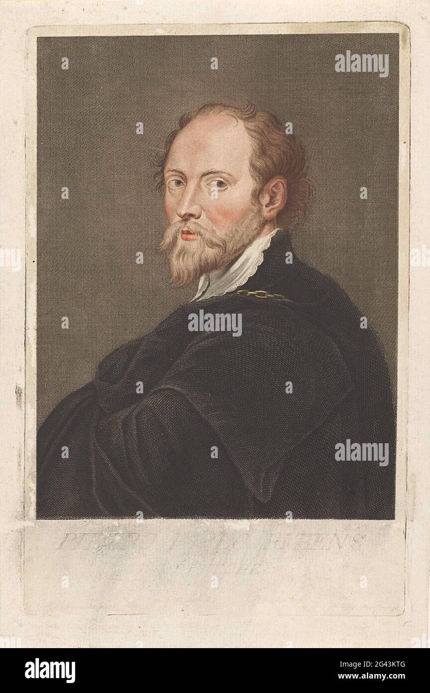 Portrait of artist Peter Paul Rubens; Portraits of artists Stock Photo ...