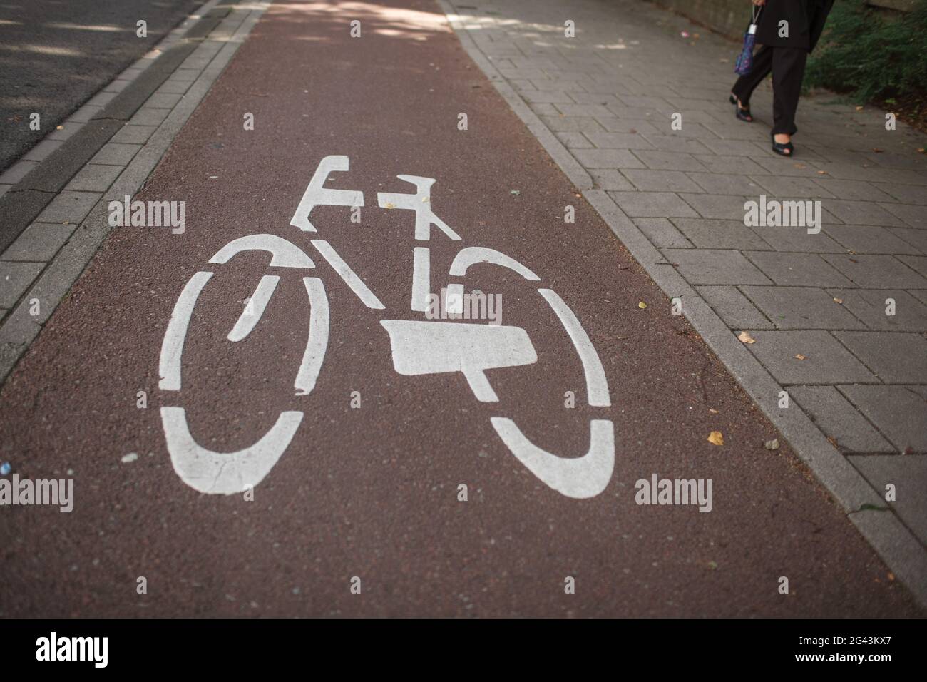 Bike path and walk road Stock Photo - Alamy