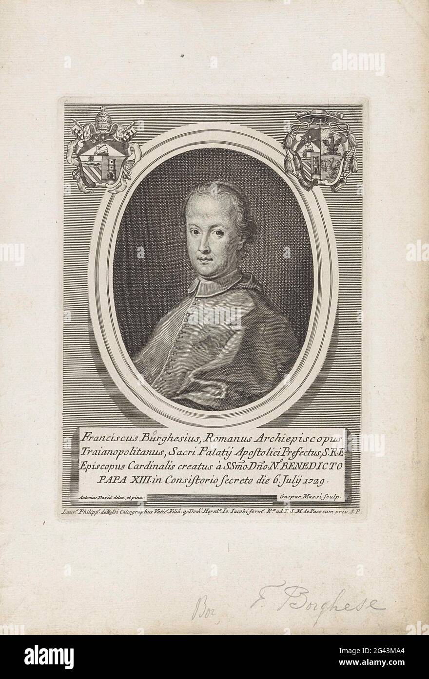 Portrait of Cardinal Francesco Borghese; Portraits of cardinals with ...