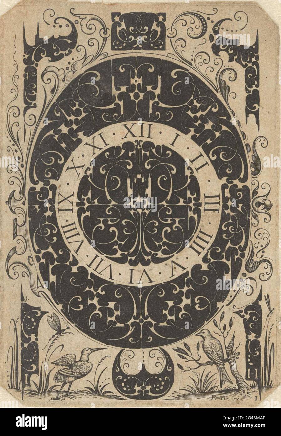 Design for a dial. Design for a dial. Down some birds and insects ...