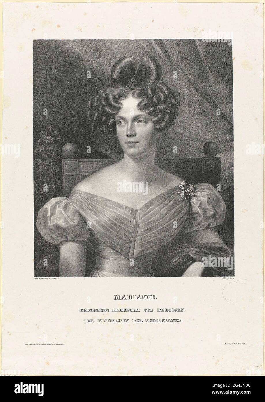 Portrait of Marianne, Princess of the Netherlands. Portrait of Marianne ...