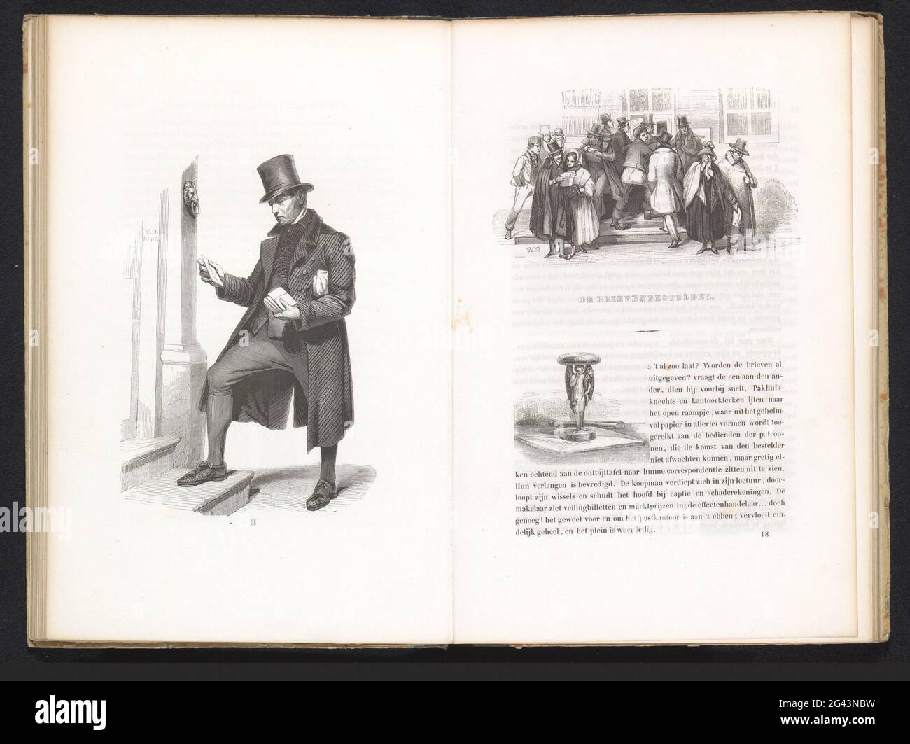 The postman, 1840-1841. The postman. A man delivers letters at a house ...