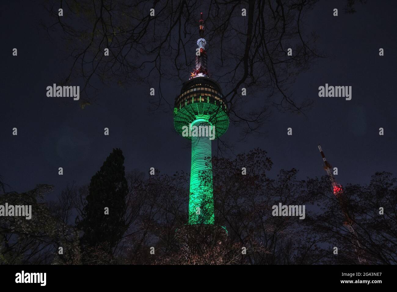 N seoul tower at night Stock Photo - Alamy