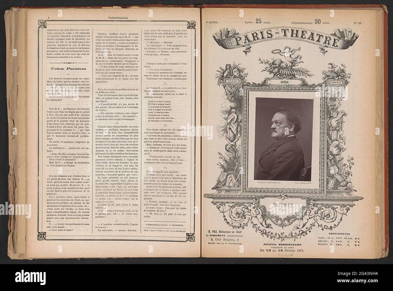 Portrait of Gilbert Duprez; Duprez Stock Photo - Alamy