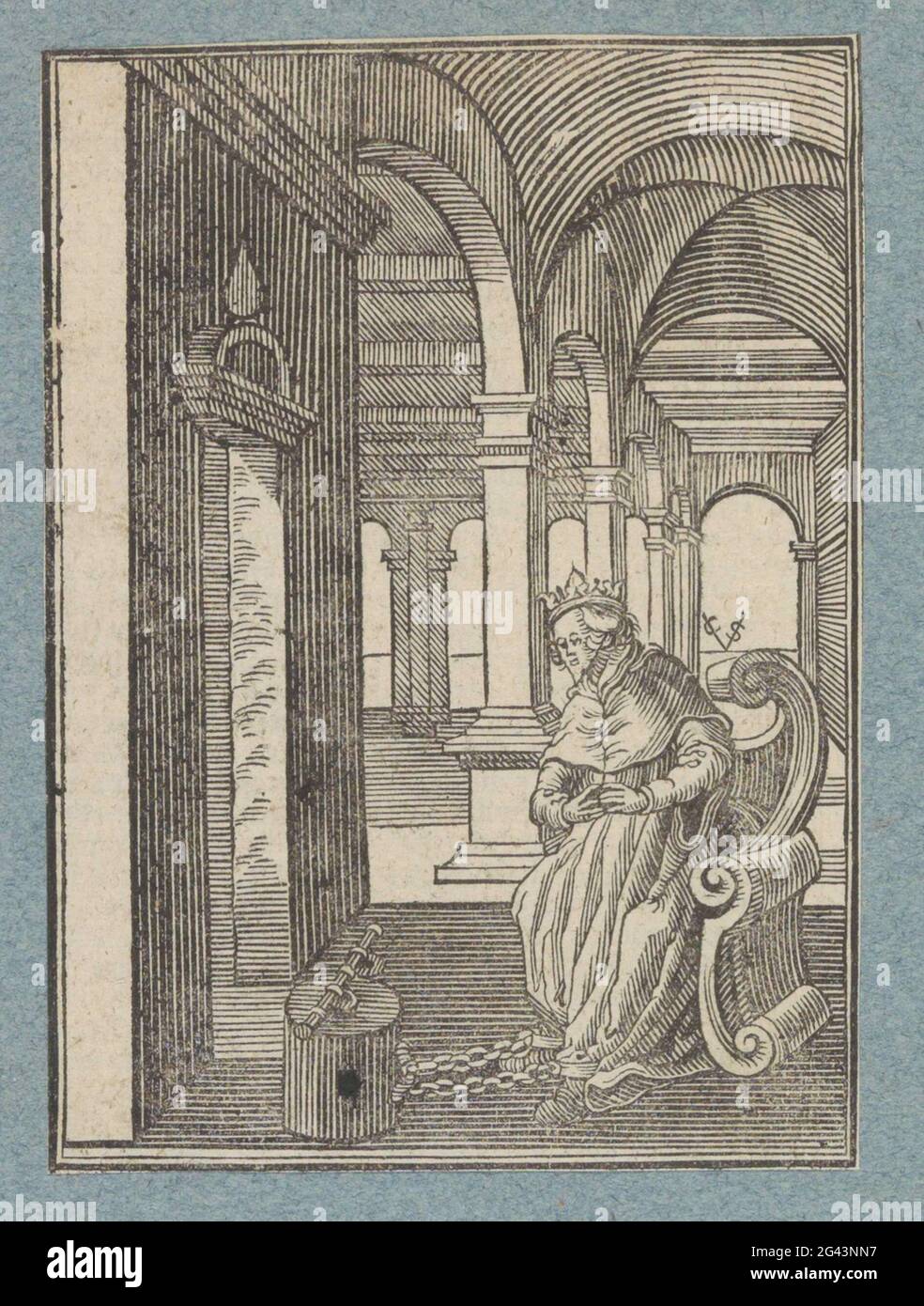 Manasse in prison. King Manasse from Judam converts into the dungeons ...