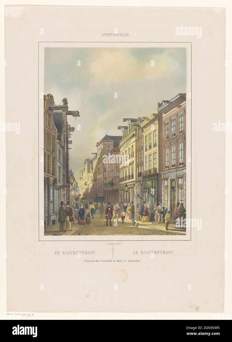 View of the Kalverstraat towards the Dam; De Kalverstraat / Le ...