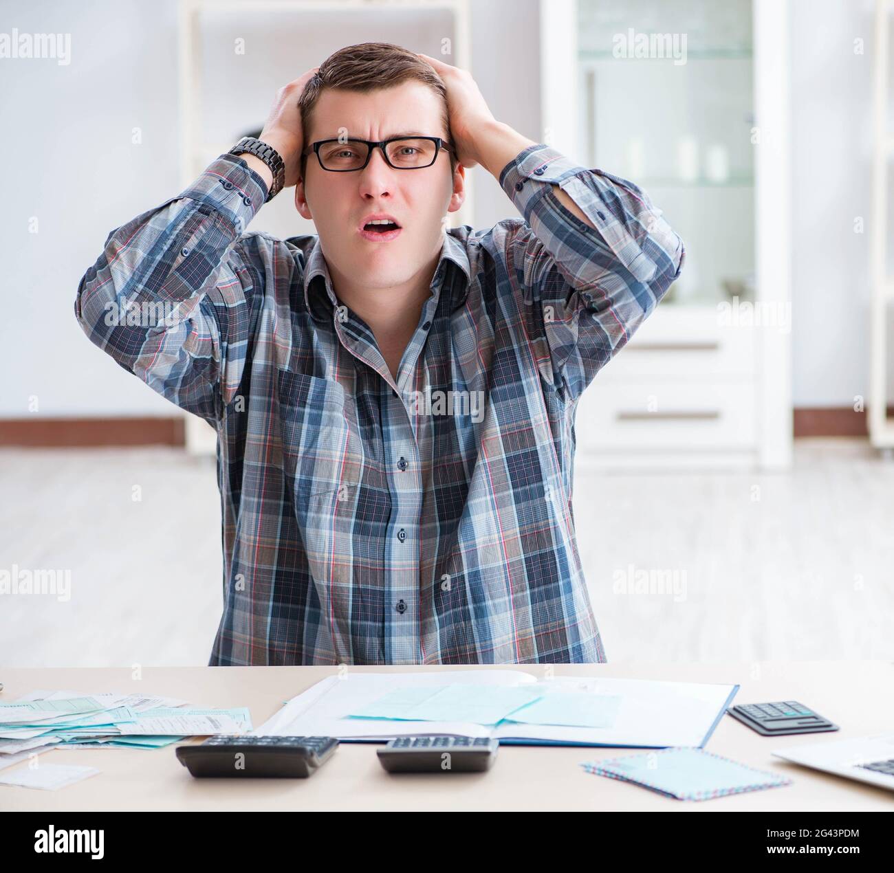 Tax return frustrated hi-res stock photography and images - Alamy