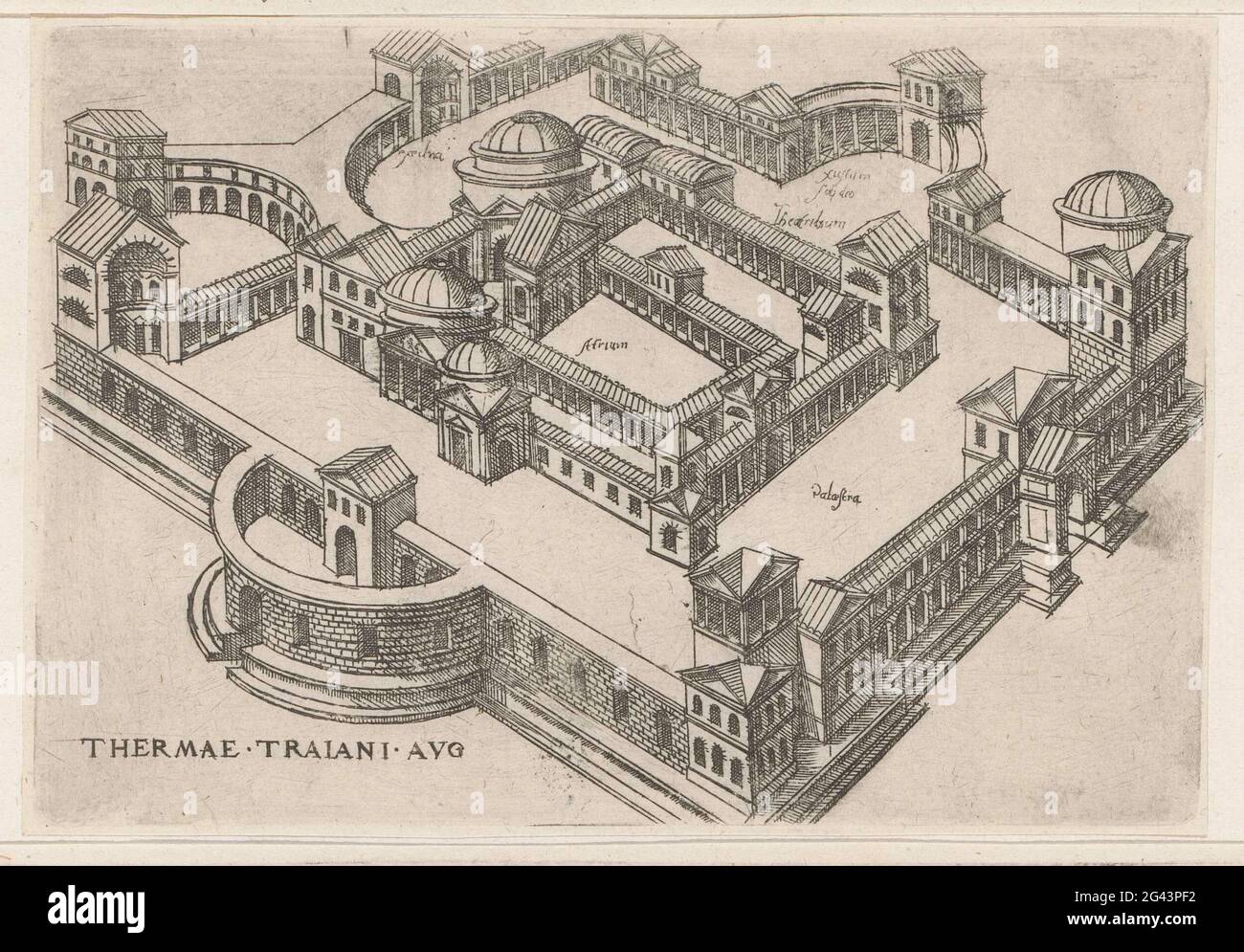 Thermen of Trajanus in Rome; Thermae Traiani Aug; Livre des Edifes ...