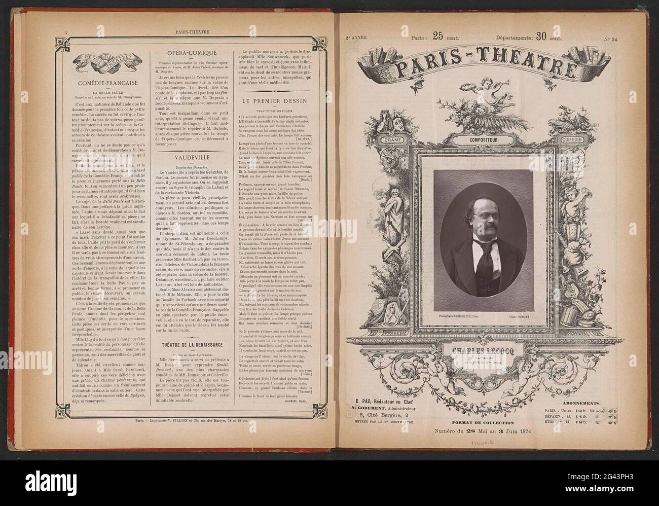 Portrait of charles lecocq hi-res stock photography and images - Alamy