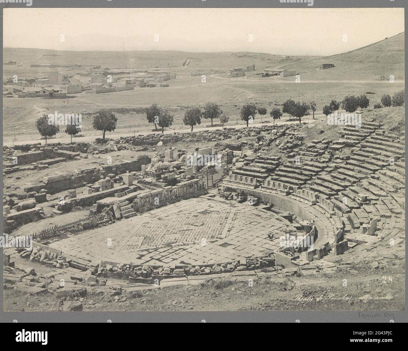 Theater of Bacchus in Athens; Théâtre de Bacchus vue intérieure .. Part ...