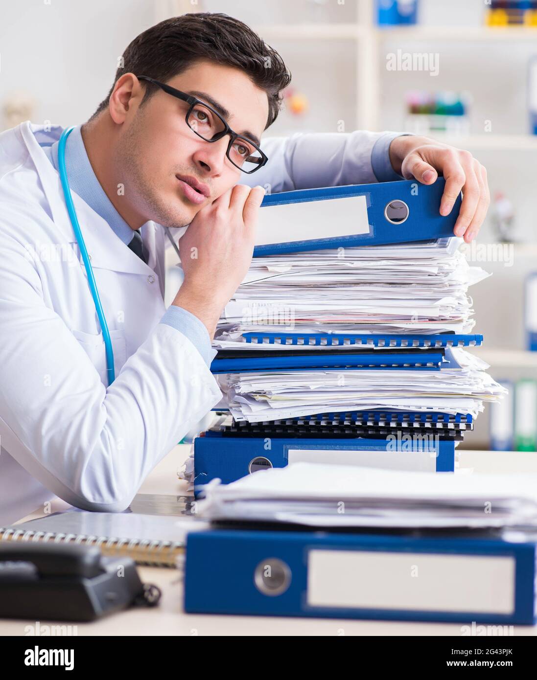 Doctor tired paper hi-res stock photography and images - Alamy