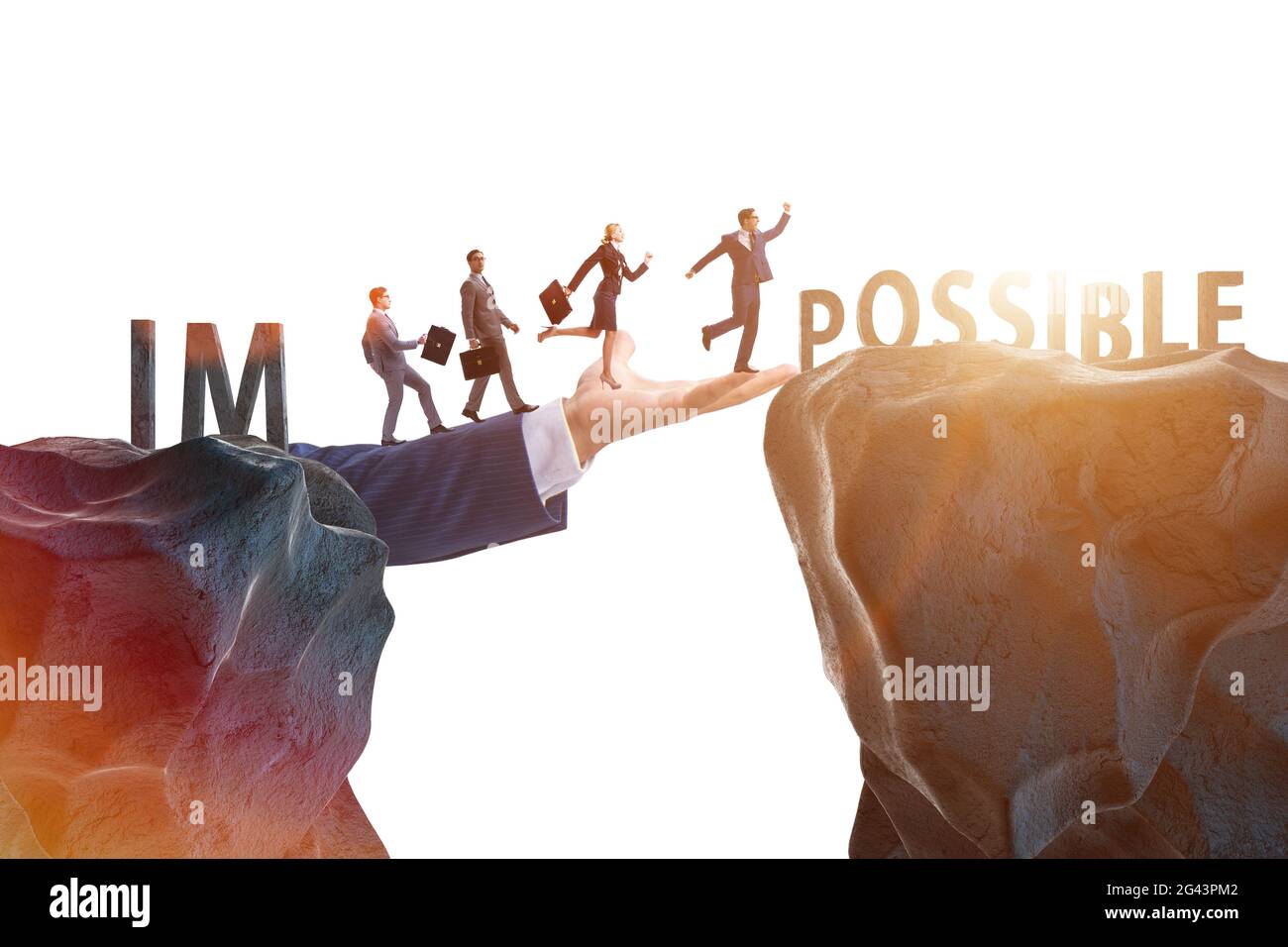 The concept of impossible becoming possible Stock Photo - Alamy