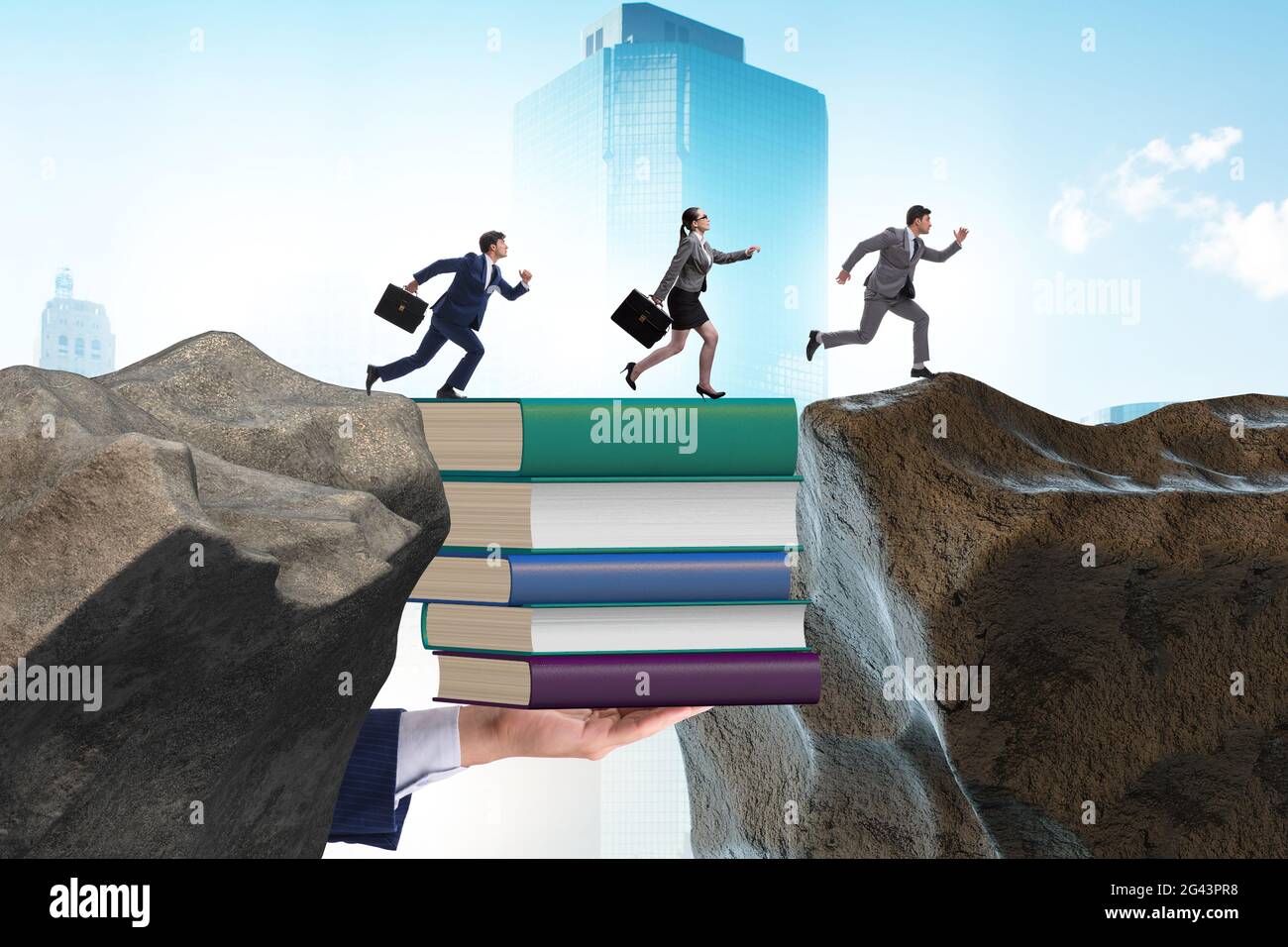 Concept of education in business with business people Stock Photo - Alamy