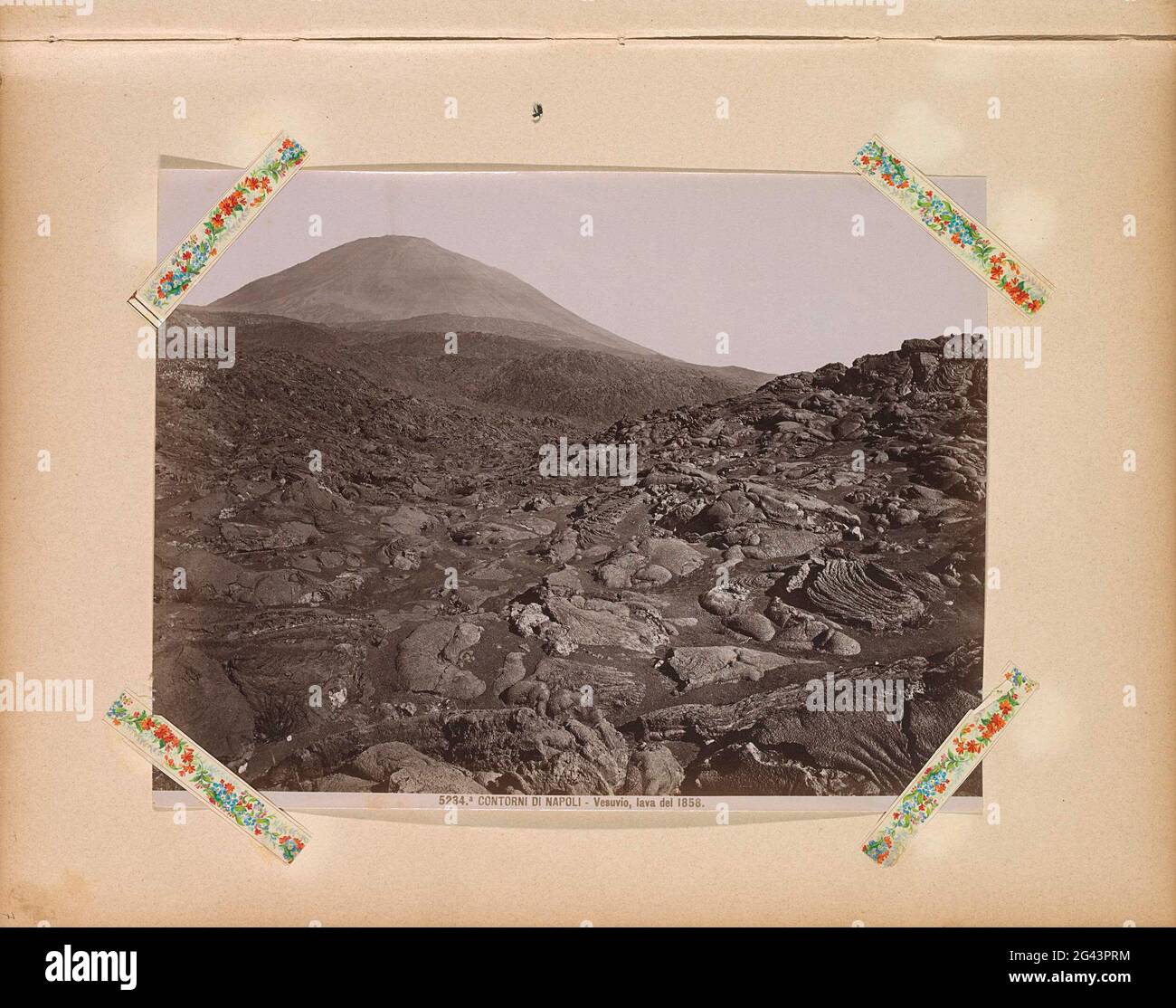 View of the Vesuvius with the lavings of the eruption of 1858; Contorni ...