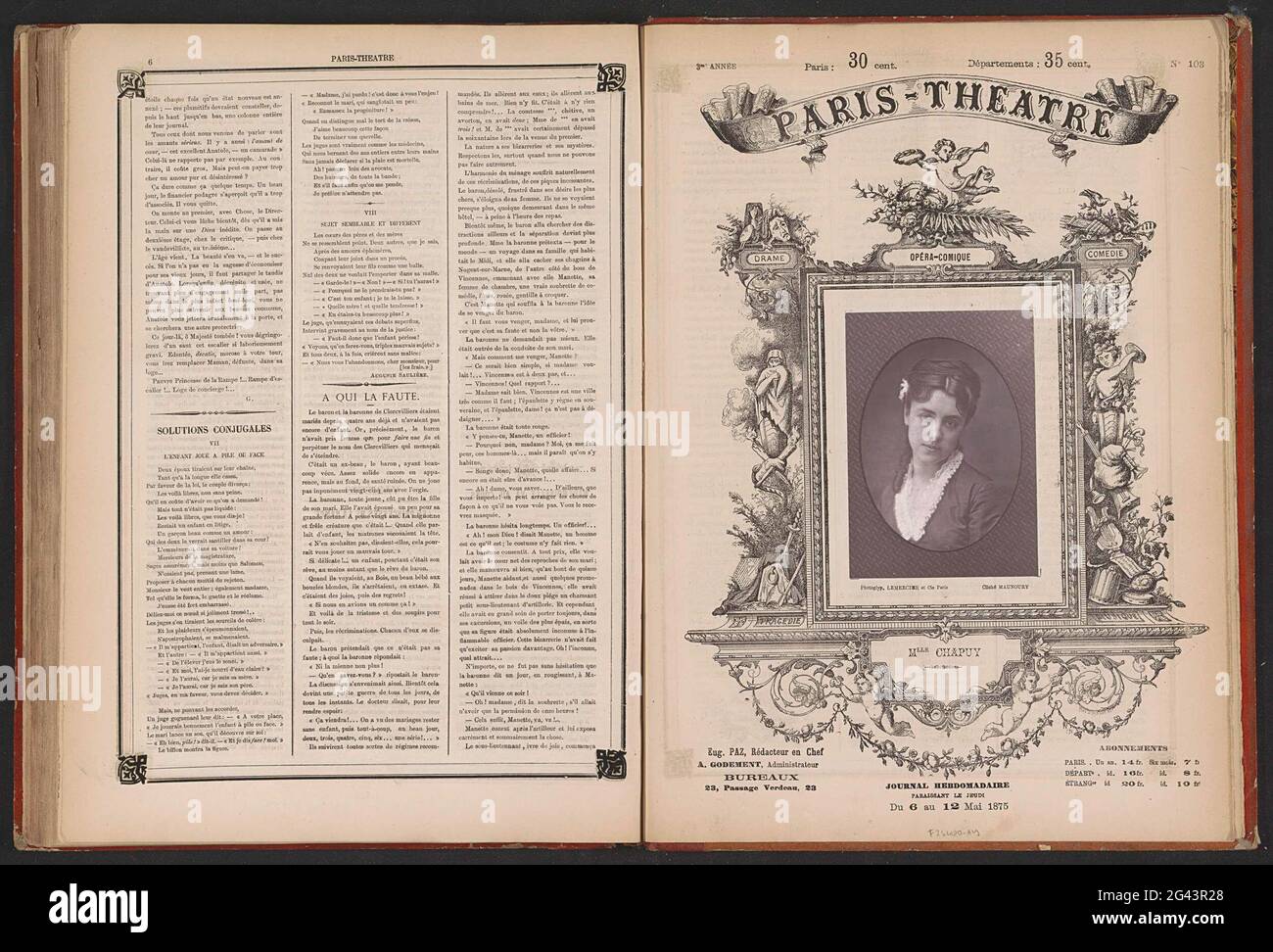 Portret van Marguerite Chafy; Miss Chafy Stock Photo - Alamy