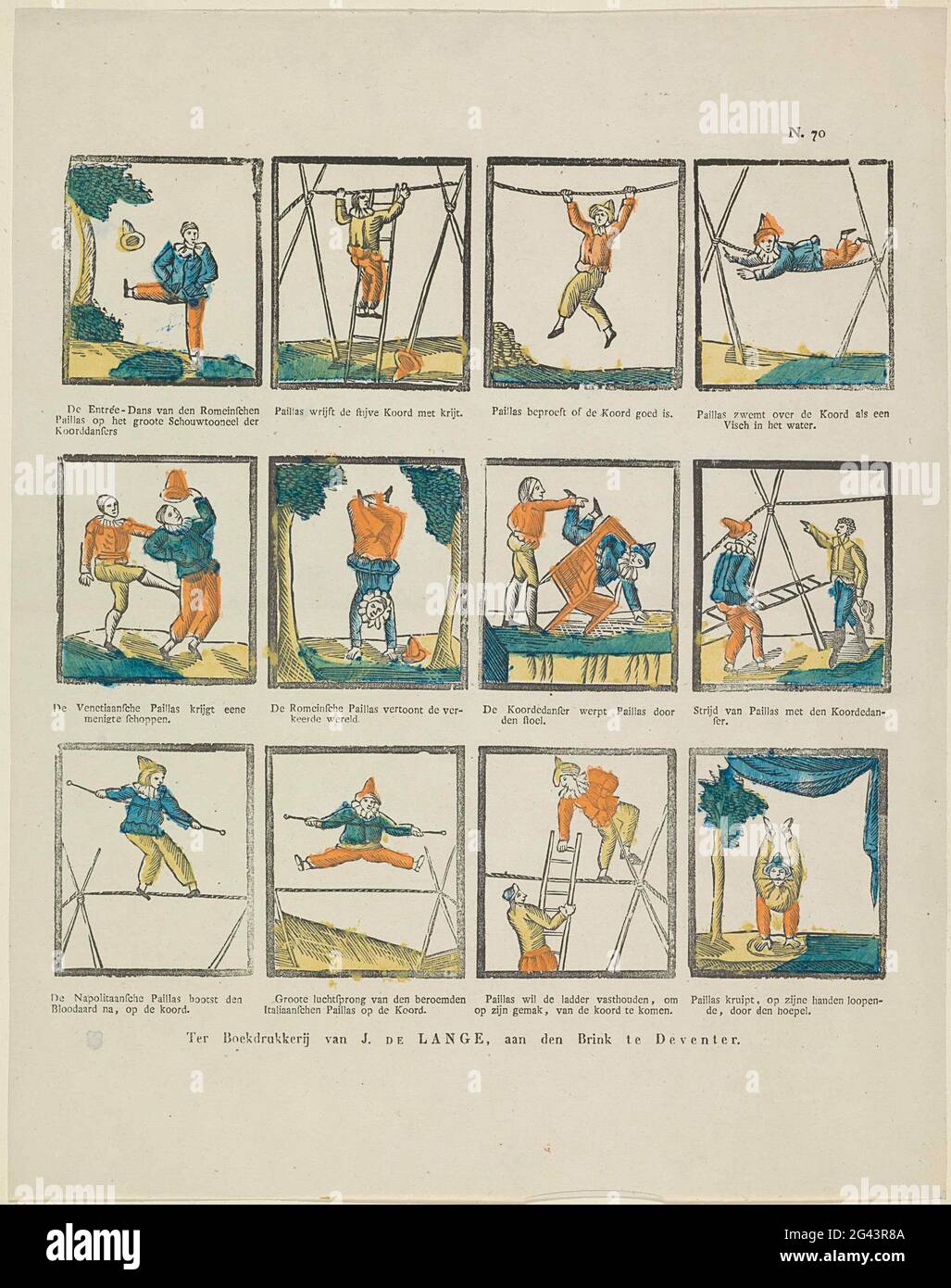 Paljas. Sheet with 12 performances about the life of clown paljas ...