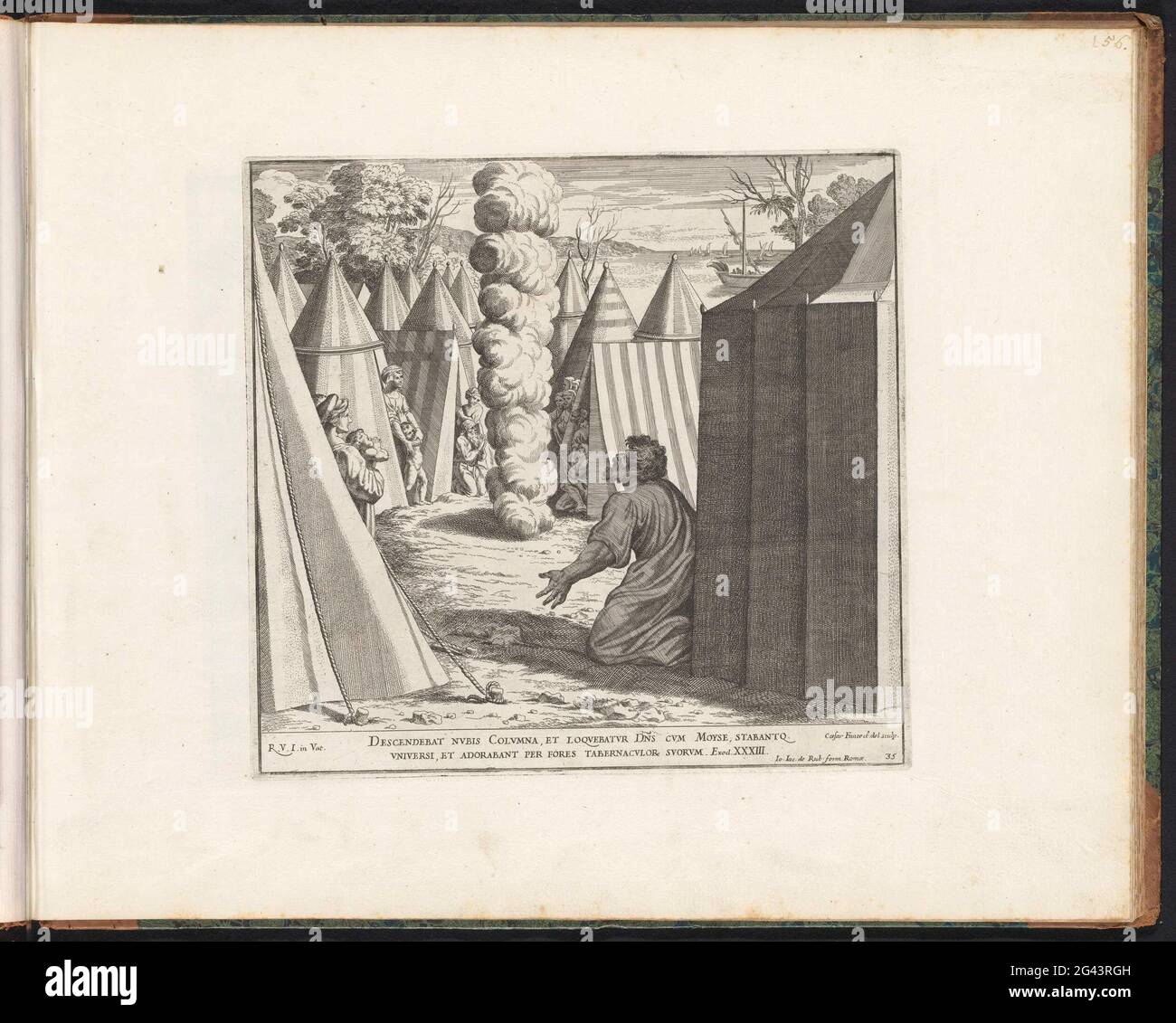 God appears to Moses in a smoking column; Paintings in the Loggia of ...