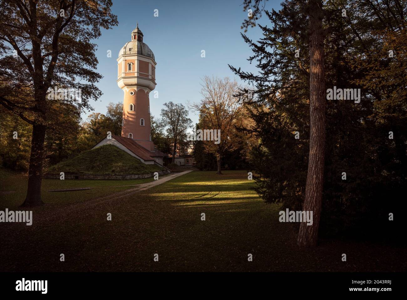 Water tower, landmark of Neu-Ulm, Bavaria, Danube, Germany Stock Photo ...
