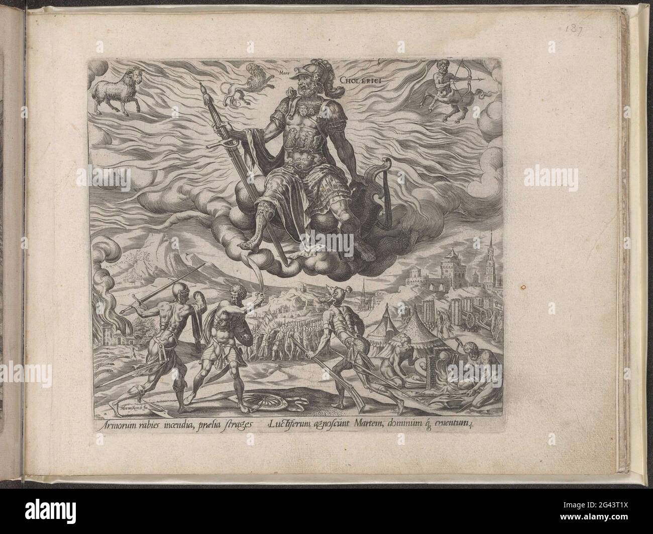 Choleric temperament; Cholerici; The four temperaments. Mars, the god ...