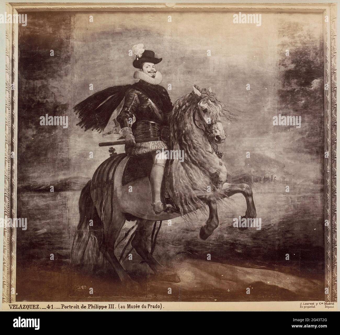 Photo production of a painting by Velázquez, presenting a portrait of ...