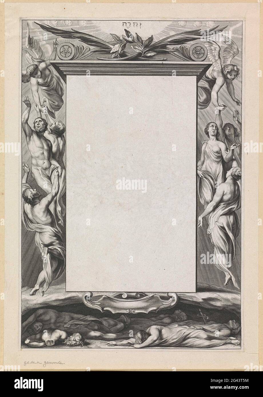 Frame with the resurrection of the dead. A frame with the resurrection ...