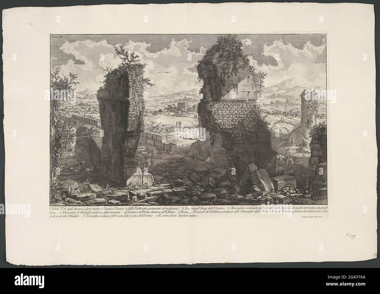 Ustrinum along the Via Appia Antica; Veduta Degli Avanzi Sopra Terra ...