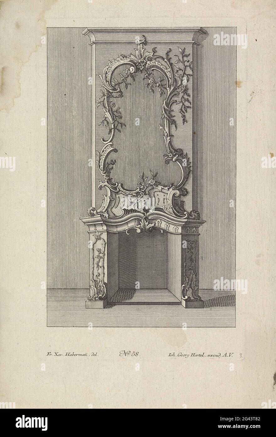 Fireplace with cartouche; Schouwen; Camines Italienes / Italian Camine ...