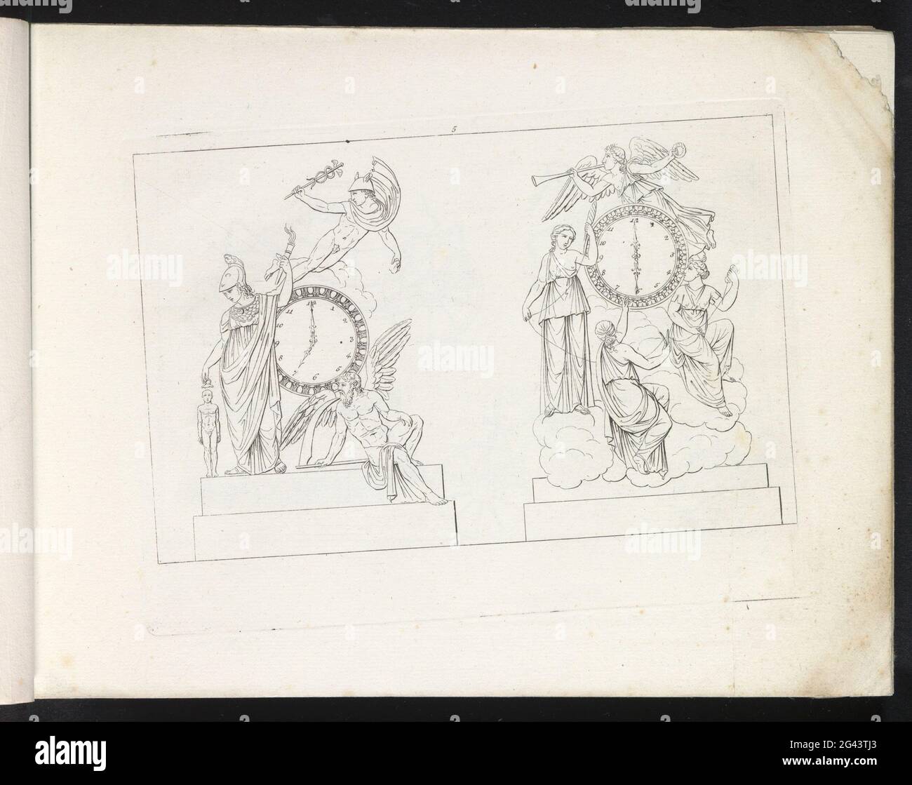 Two ornamental table bells; Designs for religious and profane objects ...