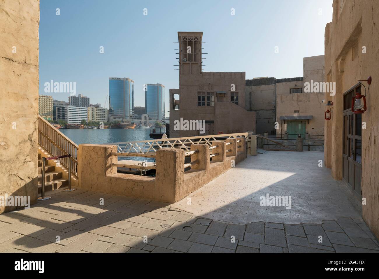 Al Seef district, Dubai Creek, Dubai, United Arab Emirates Stock Photo ...